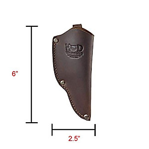 Hide & Drink, Thick Leather Mora Knife Sheath w/Snap and Loop, for (2-3 inches) Long Blades, Handmade Includes 101 Year Warranty :: Bourbon Brown