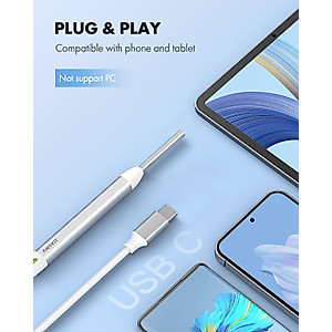 Anykit 3.9 mm Visual Digital Otoscope with 6 LED Lights and Earwax Removal Tool for Adults & Children, Compatible with iPhone & Android