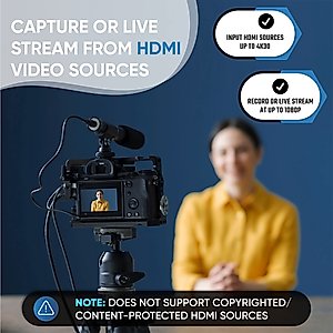 ClearClick Video to USB 1080P Audio Video Capture & Live Streaming Device - Input HDMI, AV, RCA, S-Video, VCR, VHS, Camcorder, Video8, Hi8, DVD, Gaming Systems - USB-C Plug & Play