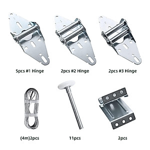 HOME MASTER HARDWARE Garage Door Hinge & Roller Tune Up Kit Garage Door Hardware Kit for 16 x 7 or 18 x 7 Door