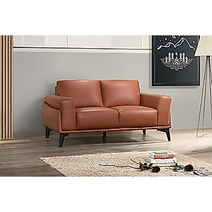 New Classic Furniture Como Loveseat, Terracotta