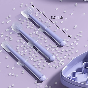 OUROBOT Baby Toothbrush, Baby Tongue Cleaner, Toddler Multifunction Silicone Toothbrush Set