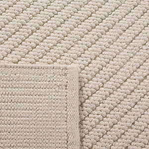 SAFAVIEH Natura Collection Runner Rug - 2'3" x 12', Ivory, Handmade Wool, Ideal for High Traffic Areas in Living Room, Bedroom (NAT450A)