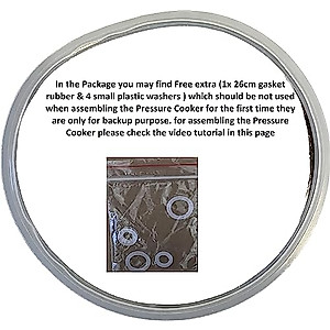 9.5 Quart Pressure Cooker Aluminum Alloy with Multiple Safety - Double Option Gas and Induction 26CM = 9 Liter + Extra Gasket