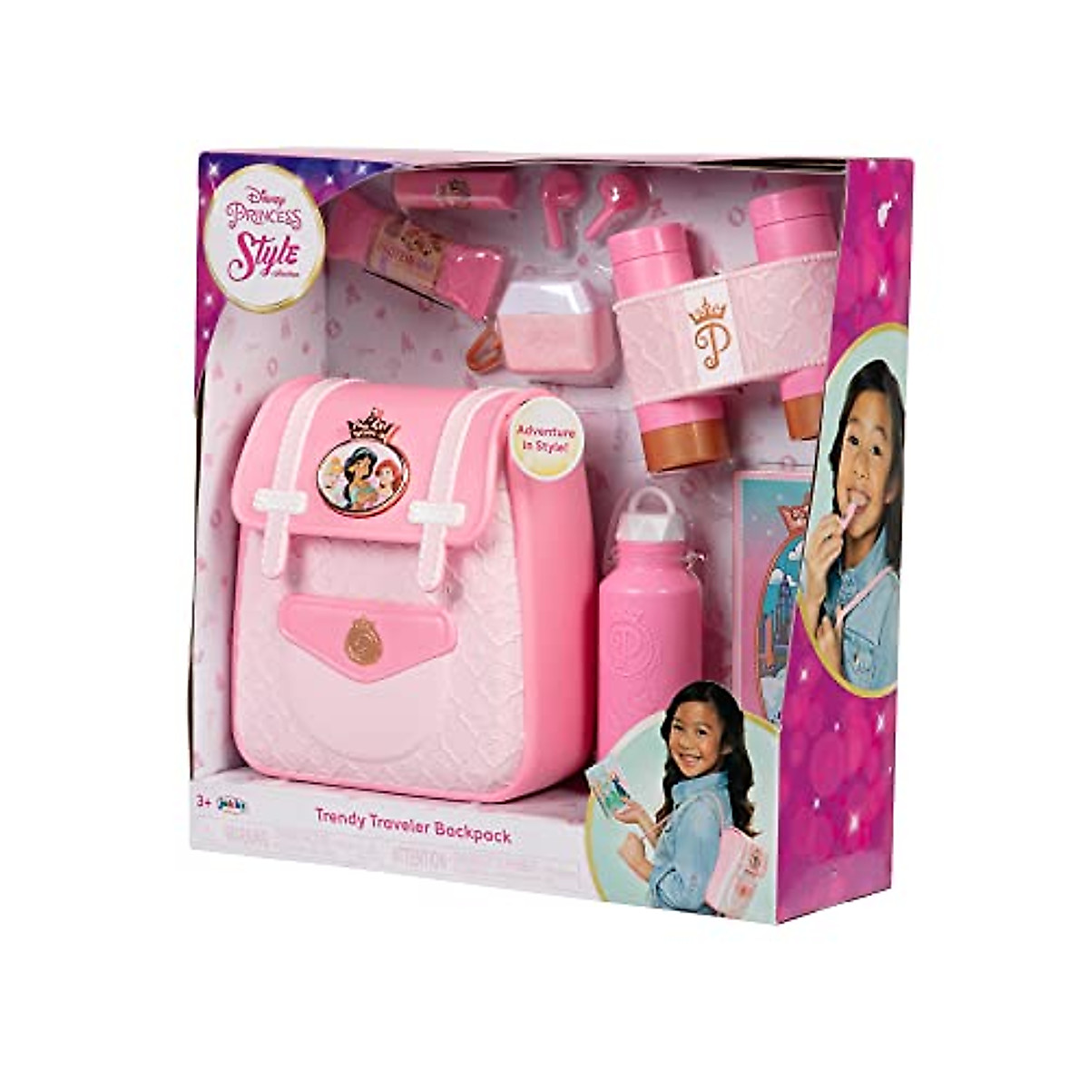 Disney Princess Style Collection Travel Backpack Role Play Toy, Ready for a Trendy Stylish Outdoor Adventure!