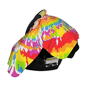 Custom Name Car Seat Canopy for Baby Boys Girls Photo Personalized Car Seat Covers for Babies - Stroller Nursing Breastfeeding Cover Up Super Warm Baby Carrier Cover Scarf