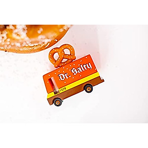 CANDYCAR® Wooden Food Truck Collection - Pretzel Van, Premium Handcrafted Beech Wood Toy Car