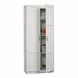Scranton & Co Contemporary Storage Cabinet, Utility Storage Cabinet, Pantry Cabinet in White