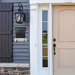 NACH Mailboxes for Outside Wall Mount, 12 x 11.2 x 4.5 inch, Black Mailbox, Waterproof Mailbox with Outdoor Newspaper Holder - The Euro Mailbox