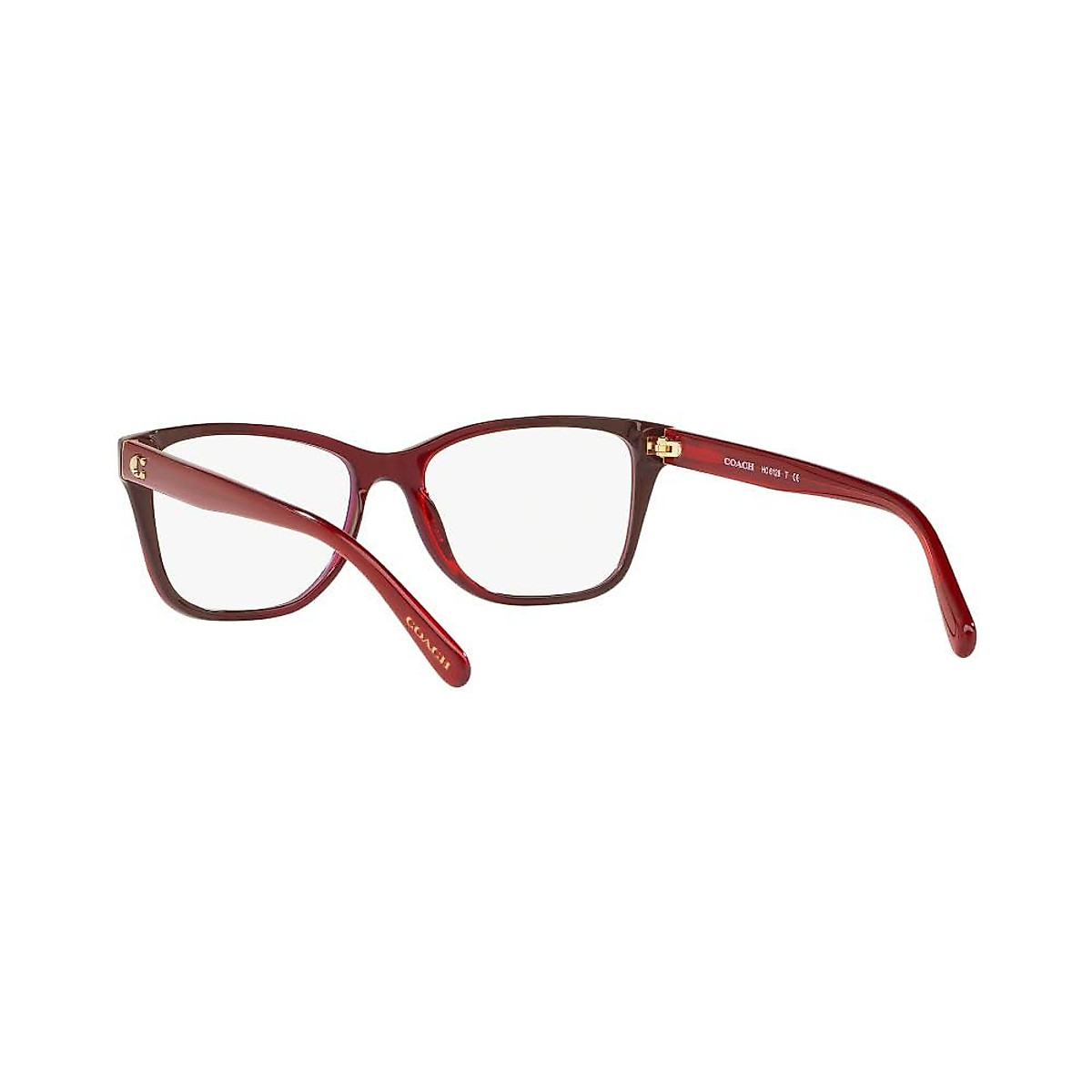 Coach HC6129 Prescription Eyewear Frames, Burgundy Laminate/Demo Lens, 52 mm