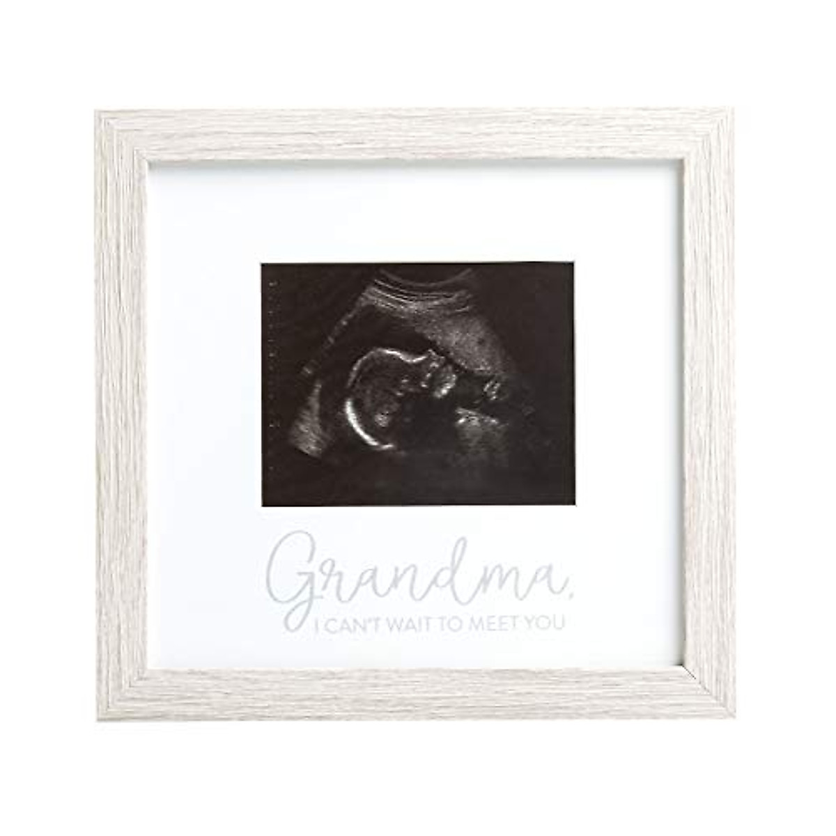 Kate & Milo Rustic Grandma Sonogram Picture Frame, Pregnancy Announcement, Ultrasound Baby Photo Frame, Gender-Neutral Baby Keepsake Frame, Tabletop And Wall Décor, 4x5 Photo Insert, Distressed Gray
