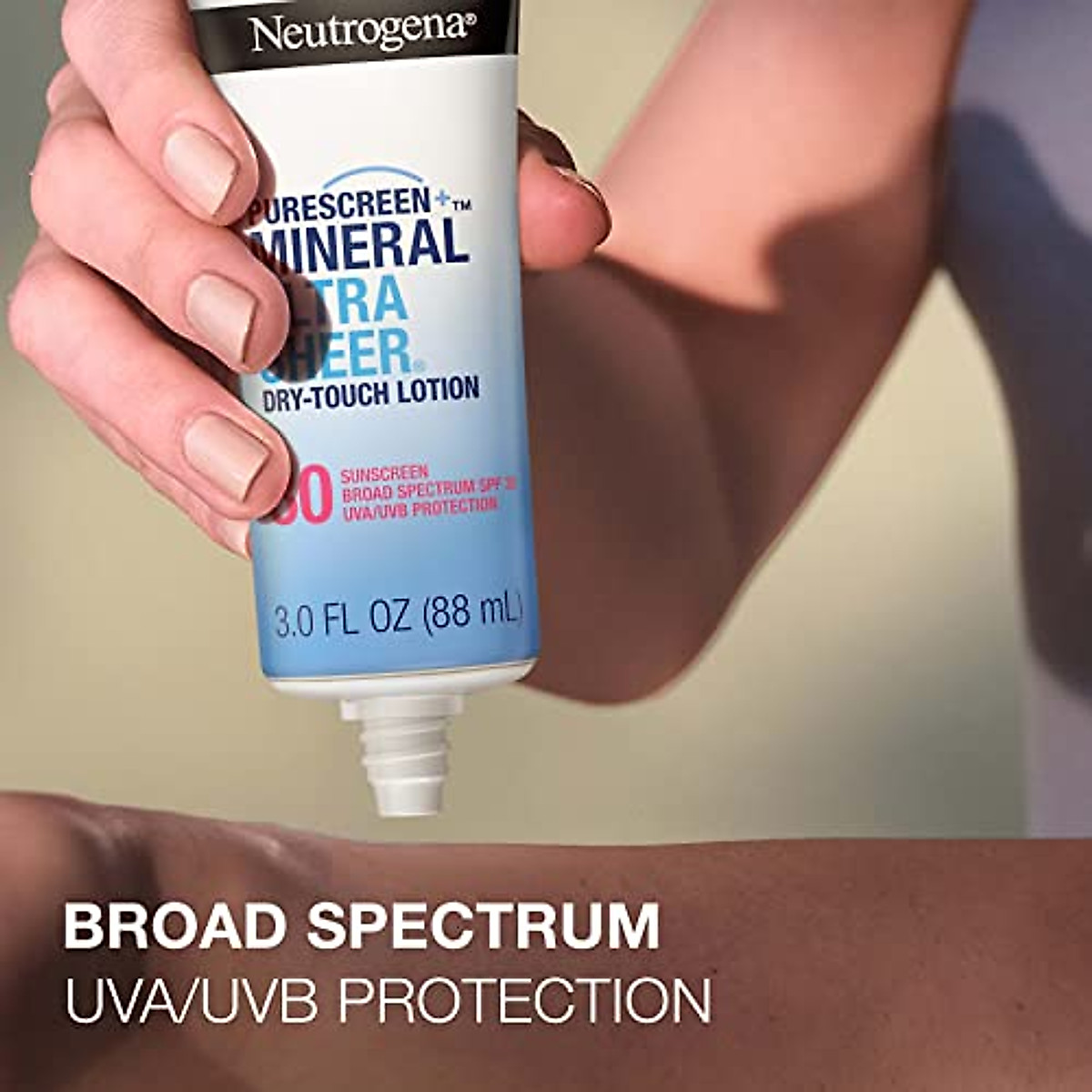 Neutrogena Mineral UltraSheer Dry-Touch SPF 30 Sunscreen Lotion, Water-Resistant Broad-Spectrum UVA/UVB Protection, Skin Nourishing, Lightweight With Vitamin E, Oxybenzone-Free, 3.0 fl. oz
