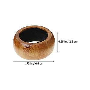 Hemoton 4Pcs Wine Bottle Collars, Wine Drip Ring Wine Bottle Neck Catcher Reusable Wooden Ring Drip Stoppers for Wine Bottles, Wine Stop Accessories for Bar and Home