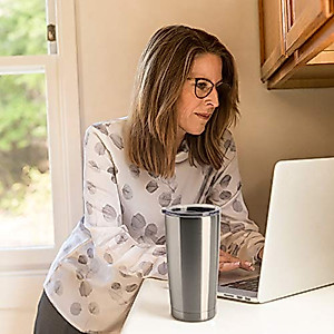 HASLE OUTFITTERS 20oz Tumblers Bulk Stainless Steel Cups with Lid Double Wall Vacuum Insulated Coffee Mugs for Cold & Hot Drinks 8 Pack