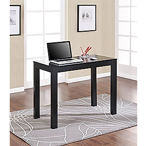 Ameriwood Home Parsons Desk with Drawer, Black & Parsons Desk with Drawer, White