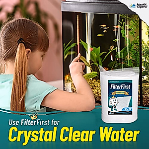 Aquarium Filter Pad – FilterFirst Aquarium Filter Media Roll for Crystal Clear Water - Aquarium Filter Floss for Fish Tank Filters, 12 by 72 by ¾ Inches to 1 Inch Thick