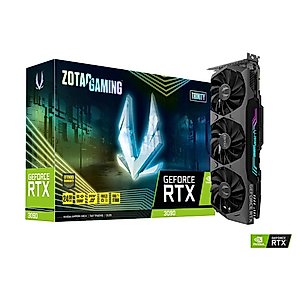 ZOTAC GAMING GeForce RTX 3090 Trinity 24GB GDDR6X 384-bit 19.5 Gbps PCIE 4.0 Gaming Graphics Card, IceStorm 2.0 Advanced Cooling, SPECTRA 2.0 RGB Lighting, ZT-A30900D-10P