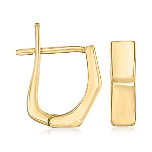 Canaria 10kt Yellow Gold Geometric Huggie Hoop Earrings