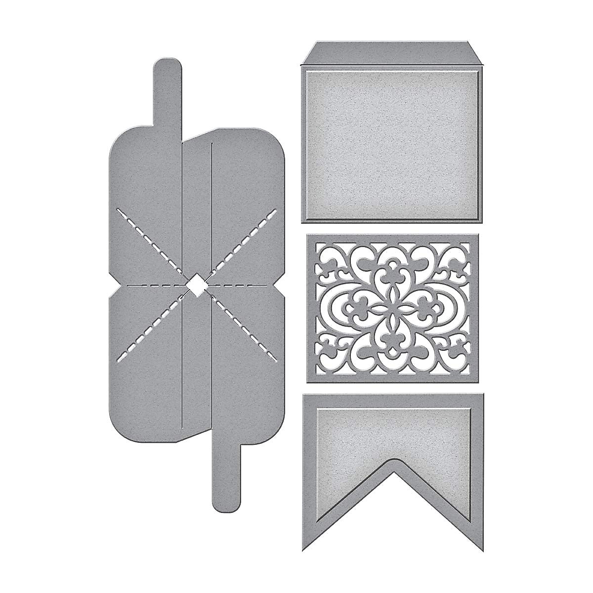 SPELLBINDERS PAPERCRAFTS, INC SHAPEABILITIES Dies BANR, 3D Interactive Pivot Banner