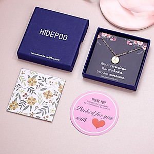 Hidepoo Dainty Disc Initial Necklaces for Women - 14K Gold Filled Disc Letter Necklace for Women Birthday Gifts Tiny Disc Initial Necklace for Women Gifts Jewelry Pendant A