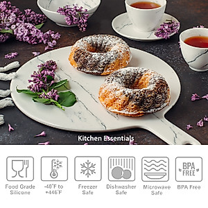 Bakerpan Silicone Small Fluted Cake Pan, 4 3/4 Inch Mini Tube Cake Baking Mold, Fancy Fluted Dessert Mold, Tube Cake Mold for Baking - Set of 2