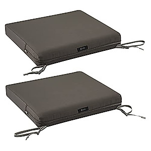 Classic Accessories Ravenna Water-Resistant 72 x 21 x 3 Inch Patio Chaise Lounge Cushion, Dark Taupe, Patio Cushion