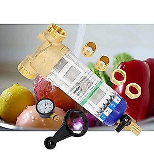 3/4" Inch High Flow Rate Reusable Sediment Water Filter Separator Sediment Water Filter Spin Down Mesh System 50℃ Water Filter
