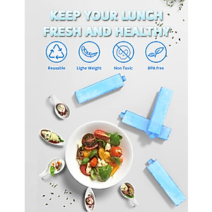 SEEPER Ice Packs for Coolers, Materials Eco-Friendly, Reusable Long Lasting Freezer Packs for Lunch Bags/Boxes, Air Cooler, Food Preservation, Medical Emergencies, Transport, First Aid Sprains