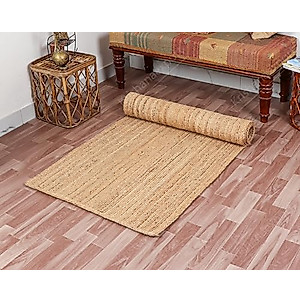 2x3, 2x4, 2x5, 2x6 Ft, 100% Natural Jute Runner Rug - Bohemian Jute Rug, Jute Runner Rug, Natural Fiber Runner Rug, Jute Braided Rug, Boho Decor Rug, Custom Size Rug (2x3 Ft, Area Rug)