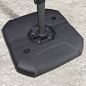 PURPLE LEAF Patio Umbrella Base Water & Sand Filled Weighted Base Outdoor Umbrella Base for Cantilever Offset Patio Umbrella, 300 Lbs