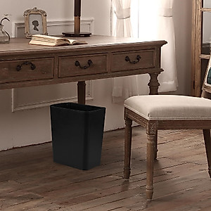 Ramddy 3-Pack 4 Gallon Waste Paper Basket, Plastic Garbage Can, Black Open Top Trasn can