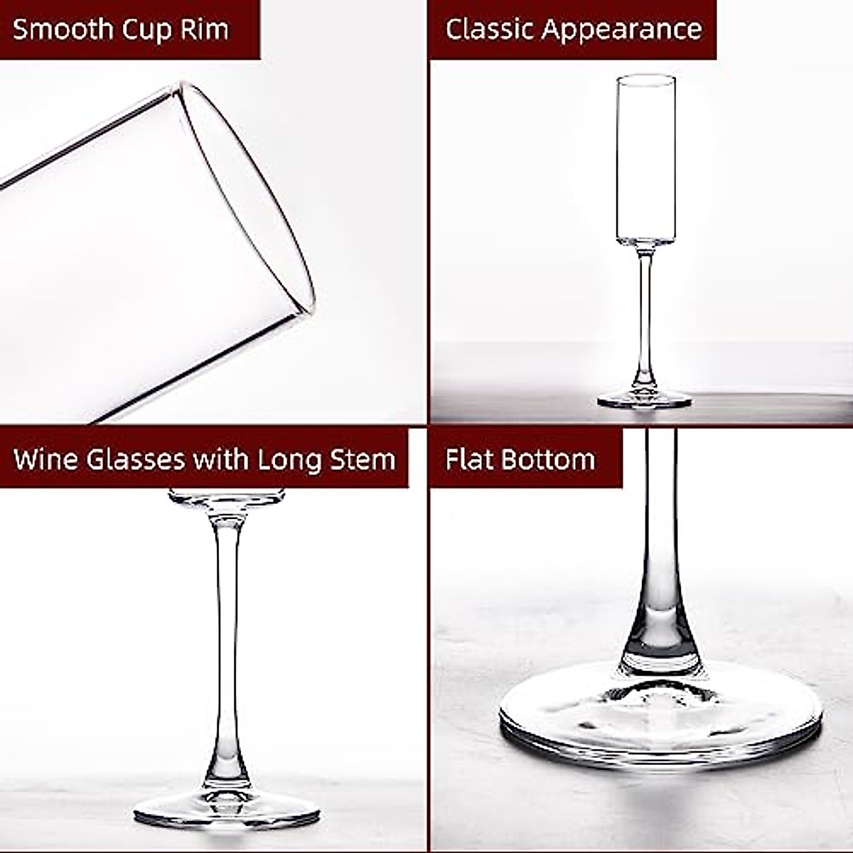 Champagne Flutes Set of 12, 6oz Classic Champagne Glasses, Sparkling Wine Glass, Stemmed Champagne Flutes for Party, Wedding and Home - Clear