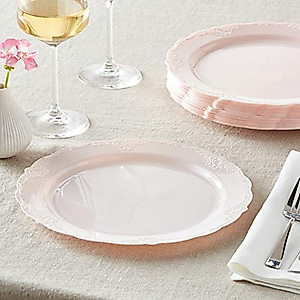 VINTAGE COLLECTION TABLEWARE, 10 Dinner Plates, Blush