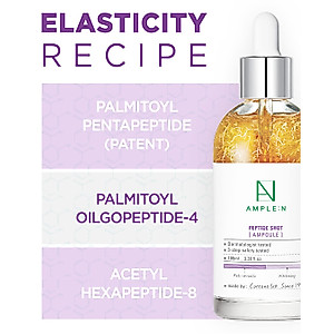 CORÉANA AMPLE:N Peptide Shot Serum - Anti-Aging Face Serum with Peptide Threads to Minimize Wrinkles and Improve Firmness - Peptide Serum to Lift Sagging Skin - Visibly Plump, 3.38 fl. oz.