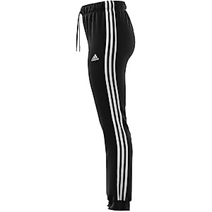 adidas Women's Essentials Fleece Tapered Cuff Pants, Black, Medium