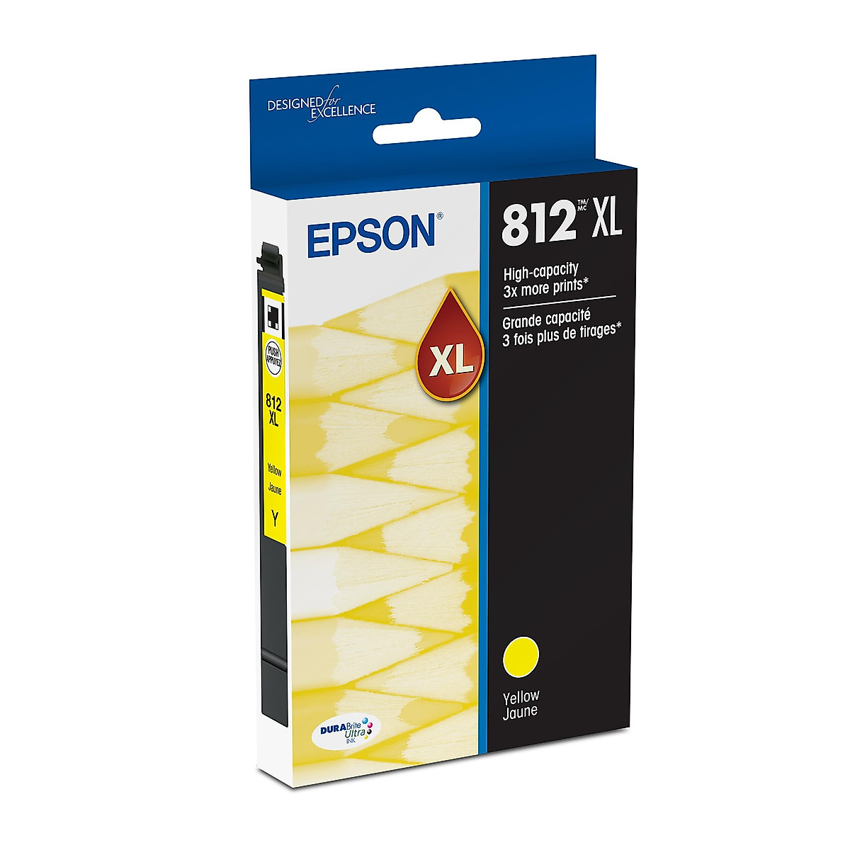 Epson T812 DURABrite Ultra Ink High Capacity Yellow Cartridge (T812XL420-S) for Select Workforce Pro Printers
