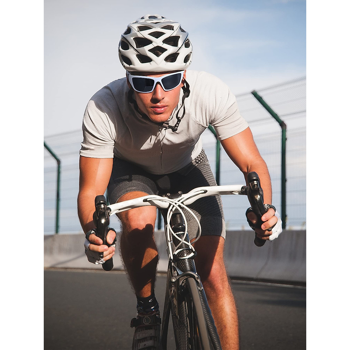 9 Pairs Polarized Sports Sunglasses Driving Shades Running Sunglasses for Men Polarized Tactical Sunglasses(Classic Colors)