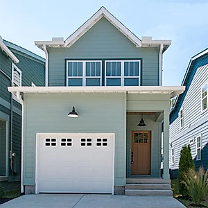 16 Panels 6" x 4" Magnetic Garage Door Windows Faux Windows Hardware Kit Garage Door Decorative Hardware for Metal Garage Door Garden Barn Door-Black