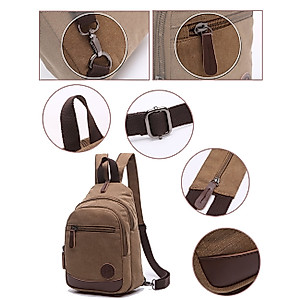 UISKOOPW Sling Bag Small Crossbody Backpack Casual Daypack for Women Men