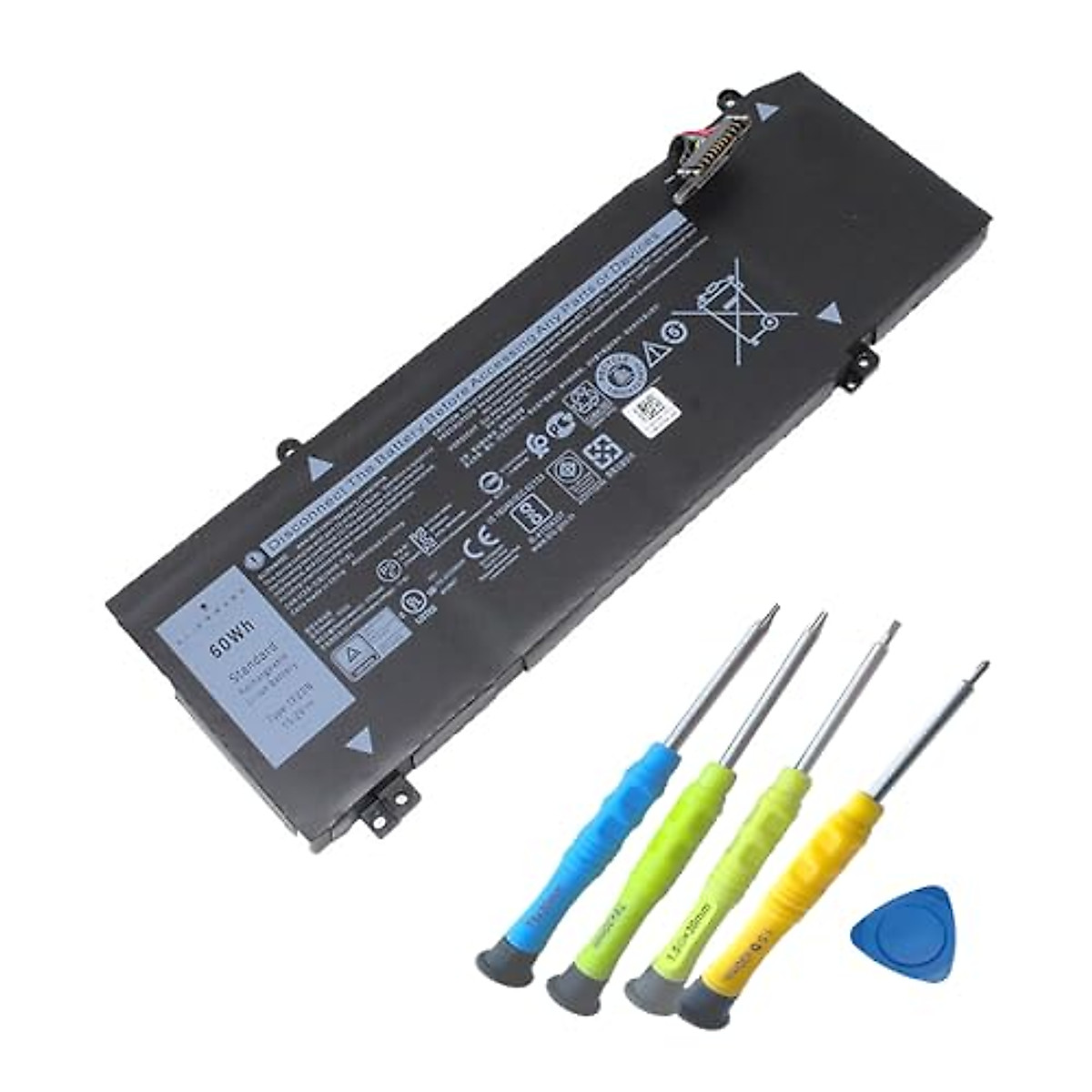 OUWEE 1F22N Laptop Battery for Dell Alienware M15 R1 M17 R1, G5 15 5590 5590-D2783W 5590-D2743B D2842W D2843W D2865B G7 7590 D2785B ALW15M-D1523S, fit for JJPFK 0JJPFK 06YV0V HYWXJ 0HYWXJ 15.2V 60WH