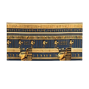 Egyptian Pharaonic Frescoes Printed Banners Personalized Party Banner Photo Text Background Banner Wall Banner for Halloween Party Home Decorations or Backdrops