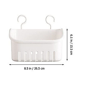 Shower Storage Plastic Hanging Shower Caddy Basket: Bath Shower Connecting Organizer Storage Basket with Hook for Bathroom Kitchen Pantry Bathroom Dorm Room Shower Toy Holder