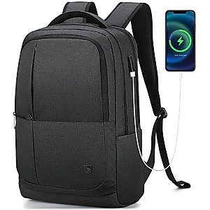 OIWAS Laptop Backpack 17 Inch for Men Business Bagpack Women Travel Daypack Large College School Bookbag Teens(Black)