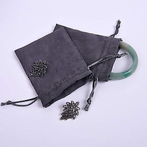 Tonando 50 Pcs Velvet Bags 3.9×4. Inches, Grey Velvet Gift Bags with Drawstring, Jewelry Favor Pouches Christmas Candy Wedding Party Bags