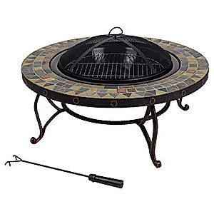 Pleasant Hearth OFW707RI fire Pit, Rubbed Bronze
