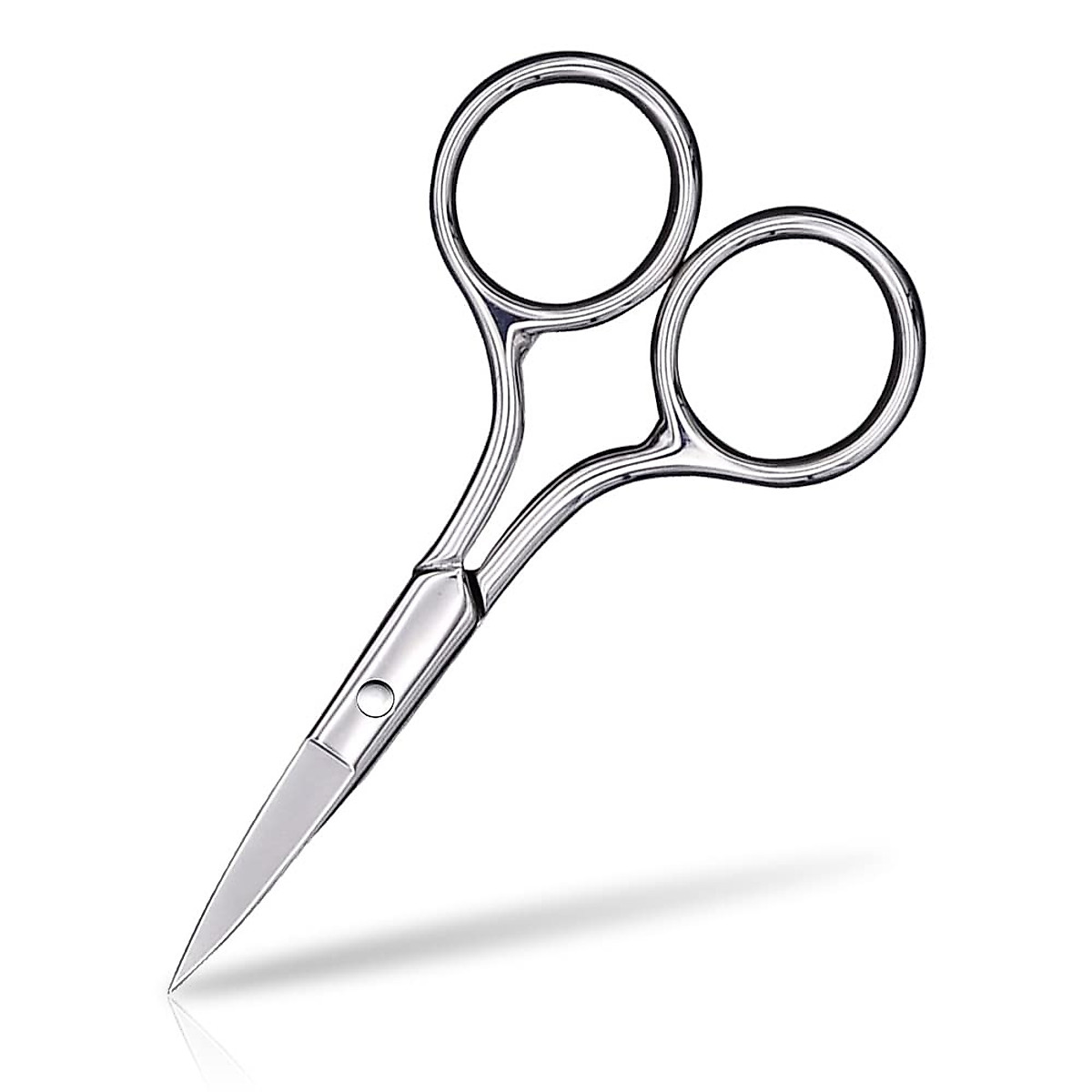Eyebrow Scissors, Small Scissors for Hair, Eyebrows, Nose Hair, Beard, Eyelashes, Cuticle. Stainless Steel Fine Straight Tip Nose Hair Scissors -ASONTAO (1Pcs Eyebrow Scissors)