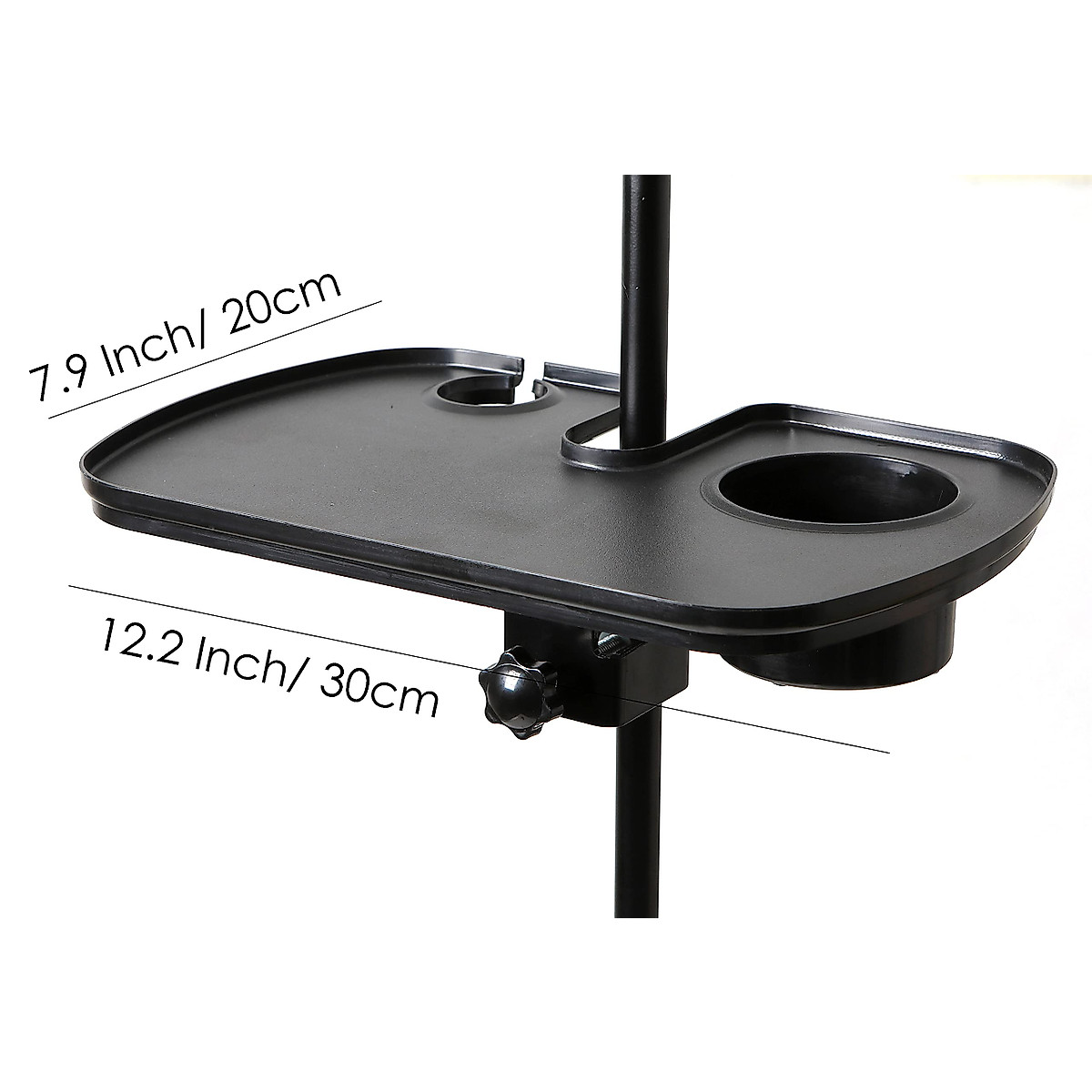 Auhafaly Plastic Microphone Stand Tray Stage Concert Performance Vocal Guitar Accessory with Drink Holder and Microphone Holder (Deluxe)