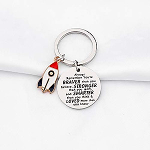 WSNANG Rocket Ship Keychain Jewelry Astronomy Astronaut Gift (keychain)