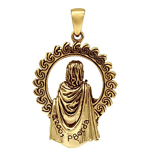 Dryad Design Celtic God Lugh Pendant - Solid Bronze Celtic Pagan Jewelry (Men or Women)