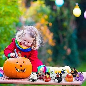 QINGQIU 24 Pack Halloween Rubber Ducks Jeep Bath Toys for Kids Toddlers Halloween Toys Halloween Party Favors Halloween Treat Bags Gifts